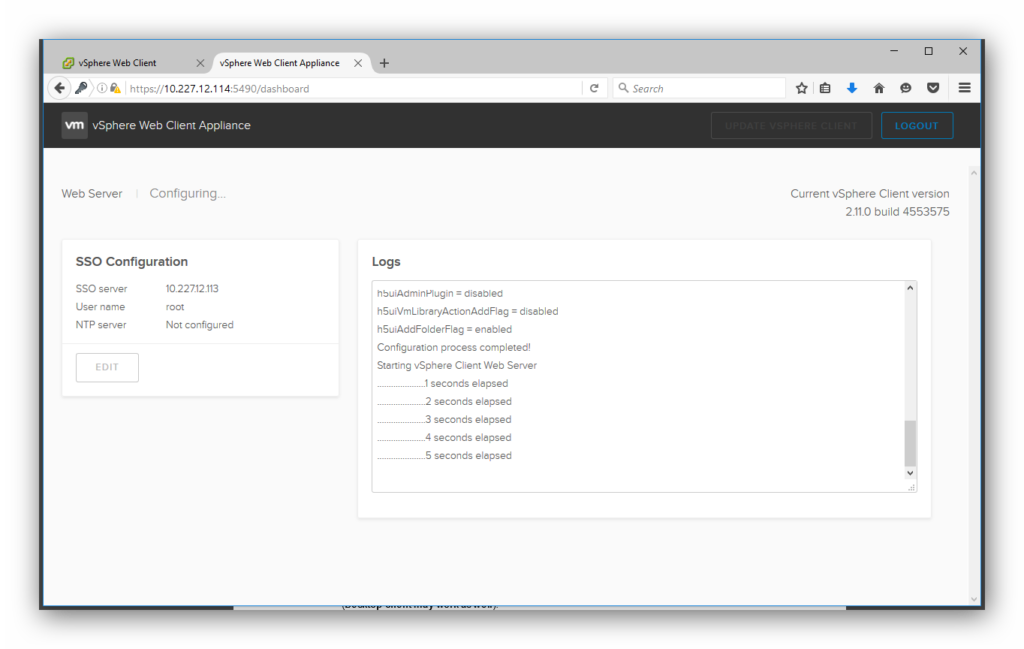 Instalación de vSphere HTML5 Web Client - Blog de Sistemas