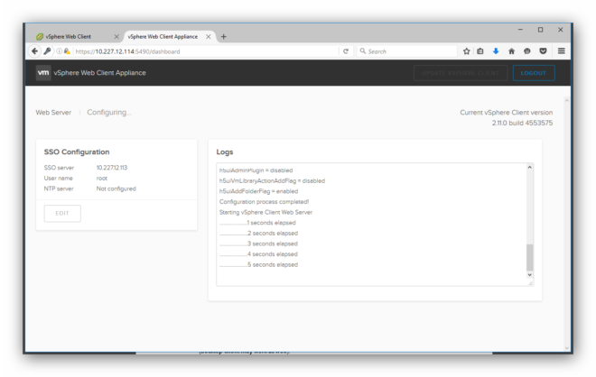 Instalación de vSphere HTML5 Web Client - Blog de Sistemas