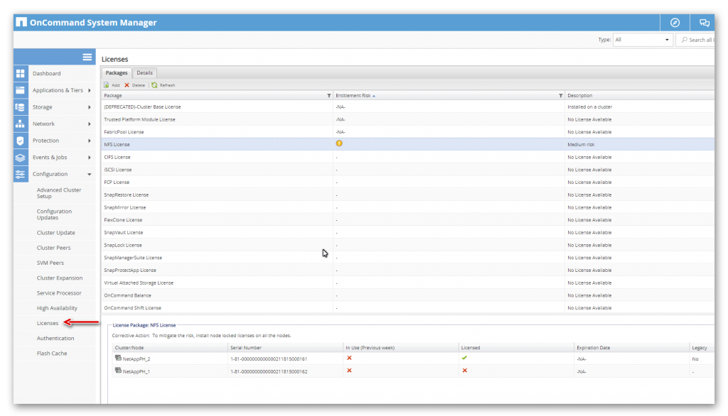 Licenciando Cabina NetApp Ontap 9 - Blog de Sistemas