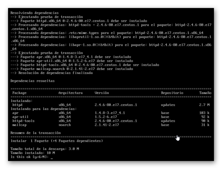 Instalar Apache en CentOS 7 - Blog de Sistemas