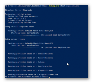 Comprobar replicación entre controladores de dominio - Blog de Sistemas